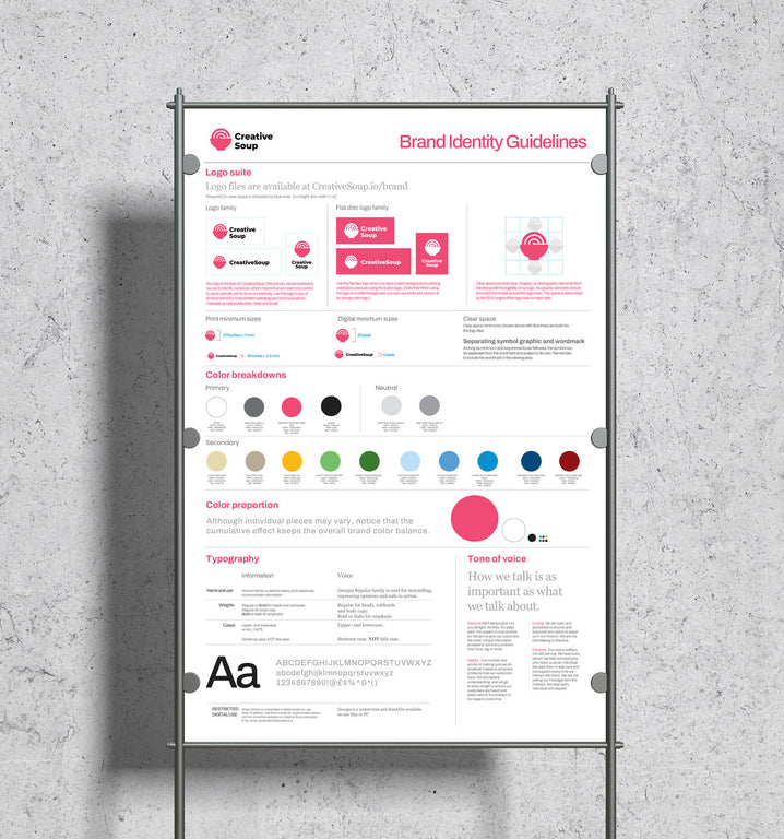 one page brand guide